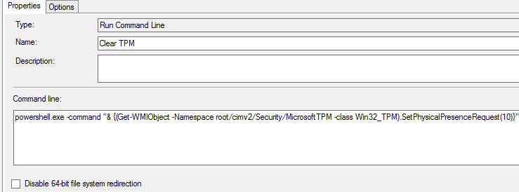 How to prepare TPM chip for BitLocker encryption in a single Task Sequence step | Slightly ...